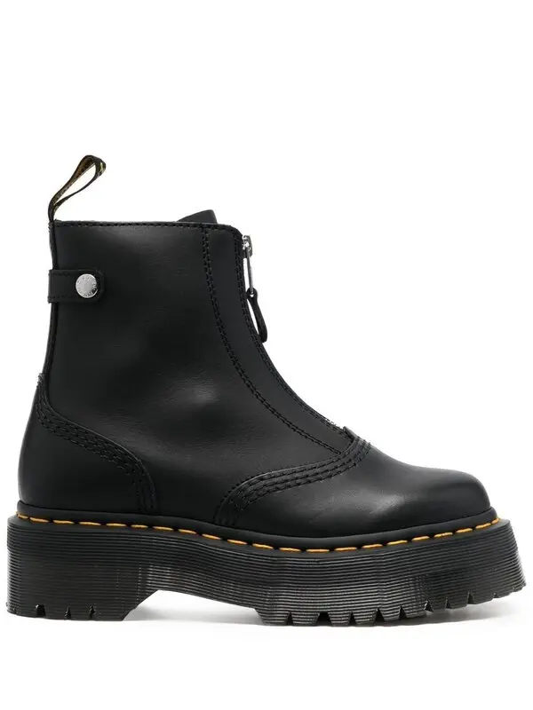 Dr. Martens Jetta Zip-up Platform Boots - Black