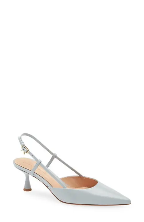 GIANVITO ROSSI Kitten Heel Slingback Pumps - Cloud