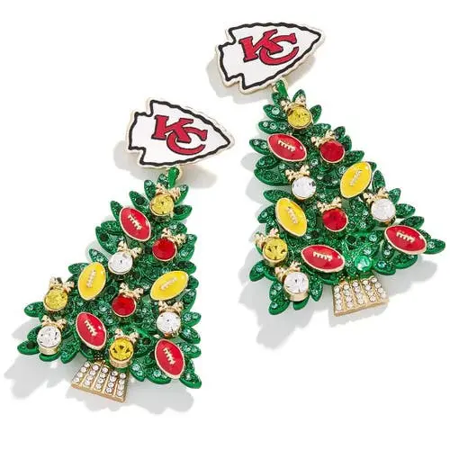 Baublebar Kansas City Chiefs Tree Earrings - Green | Editorialist