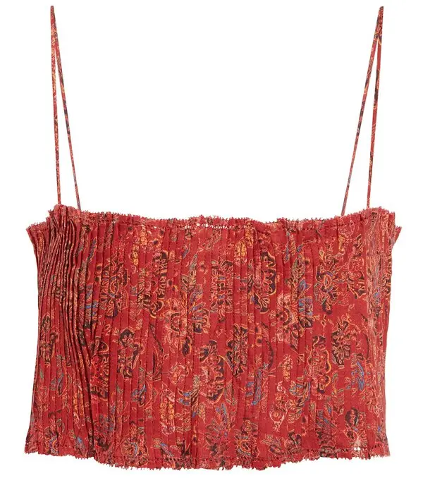 Sir The Label Allegra Floral Ramie Crop Top
