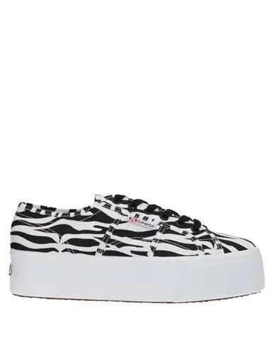Superga Sneakers With Zebra Print - Black