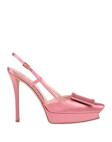 ROGER VIVIER Pumps Size Soft Leather, Textile Fibers - Pink