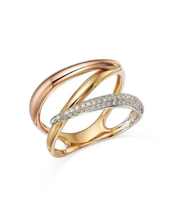 Bloomingdale'S Diamond Pave Crossover Ring, 0.20 Tcw