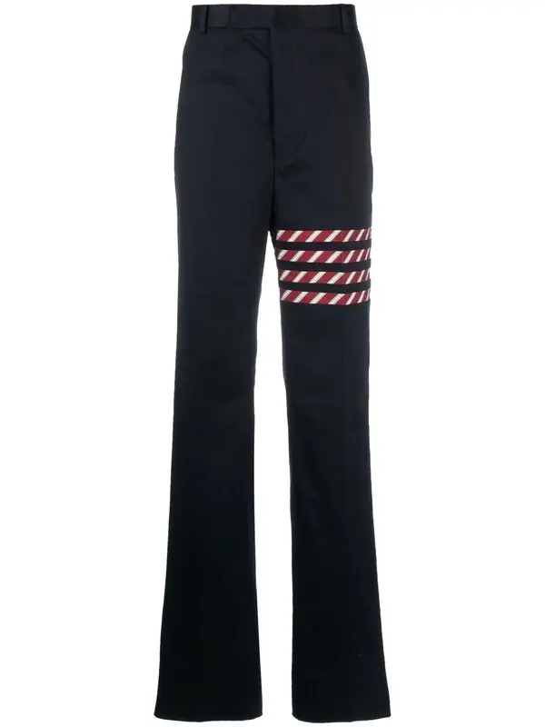 Thom Browne 4-bar Stripe Straight-leg Trousers - Blue