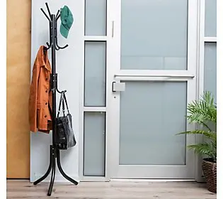 MIND READER 11 Hook 3-tier Metal Standing Coat Rack