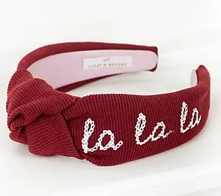 VIOLET & BROOKS Embroidered Knot Headband