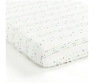 LUSH DECOR Hygge Sloth Geo Fitted Crib Sheet By
