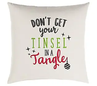 SORRA HOME Tinsel In A Tangle Embroidered Sunbr Ella Pillow