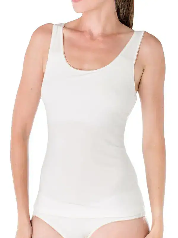 Elita Built Up Bamboo Camisole - White | Editorialist
