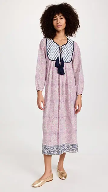 Sz Blockprints Kitty Dress - Violet & Indigo | Editorialist