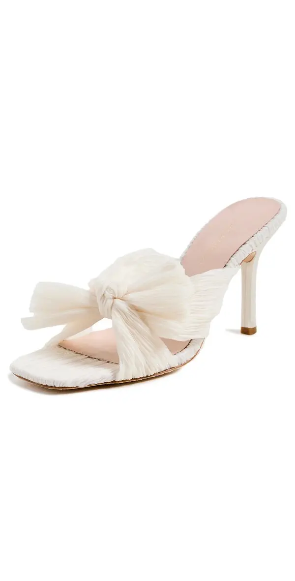 LOEFFLER RANDALL Claudia Pleated Mules - Pearl