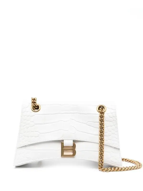 Balenciaga Small Crush Crocodile-embossed Shoulder Bag