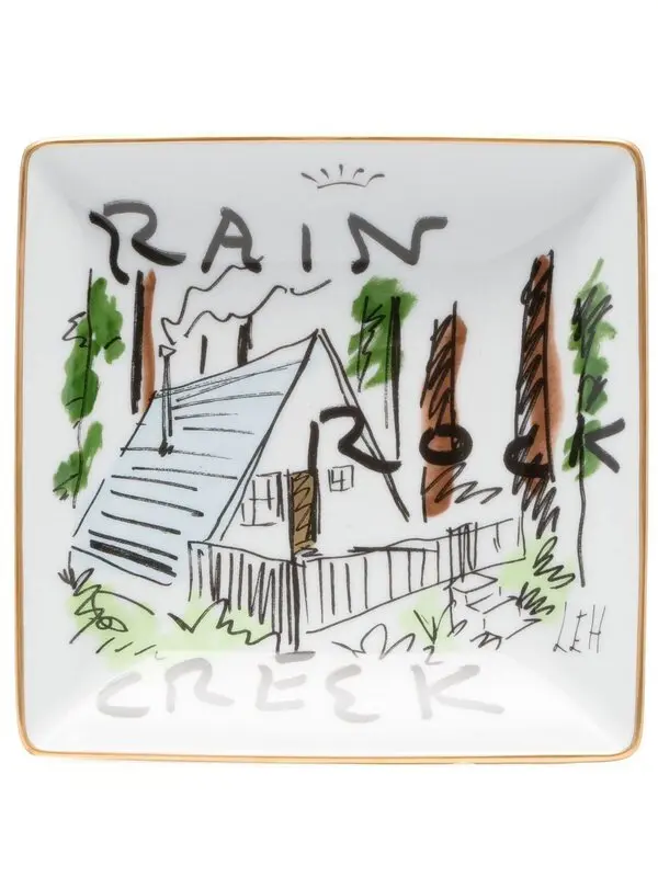 GINORI 1735 Rain Rock Creek Square Plate