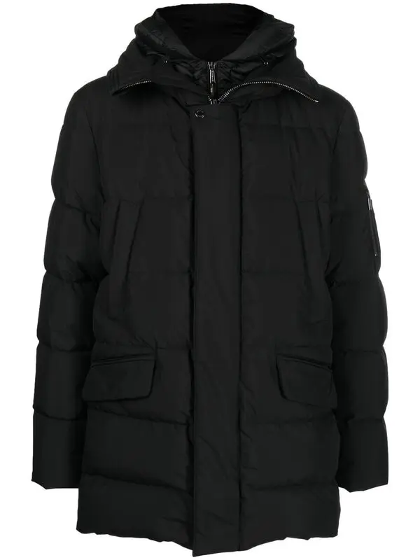 MOORER Padded Coat - Black
