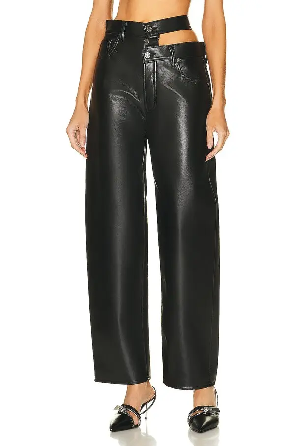 AGOLDE Recycled Leather Broken Waistband