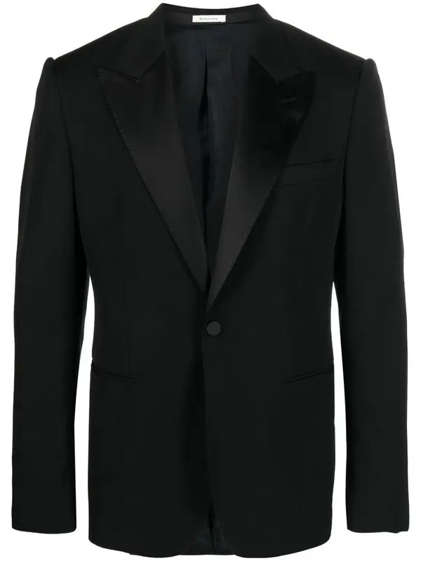 Alexander McQueen Silk Lapels Blazer