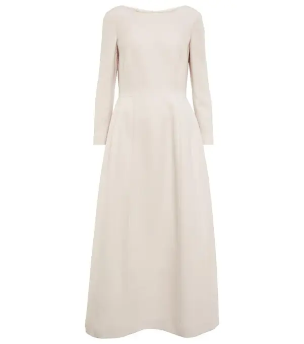 THE ROW Lilibet Wool And Silk Midi Dress - White