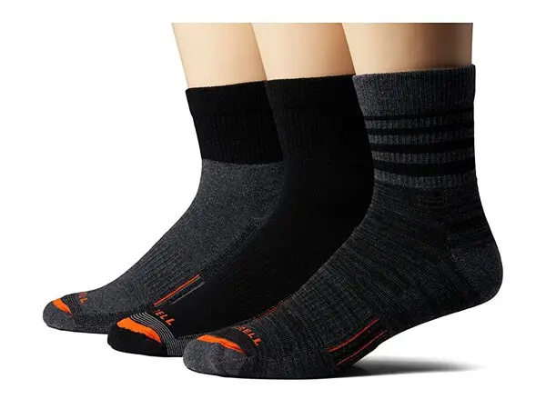 Merrell Merino Wool Work Quarter Socks 3-pair - Multi | Editorialist