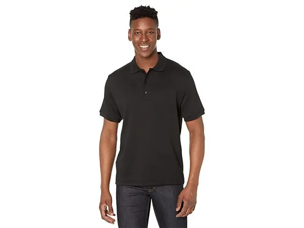 Theory Droyer Polo Studio T Jacquard In Black - 66% Off | Editorialist
