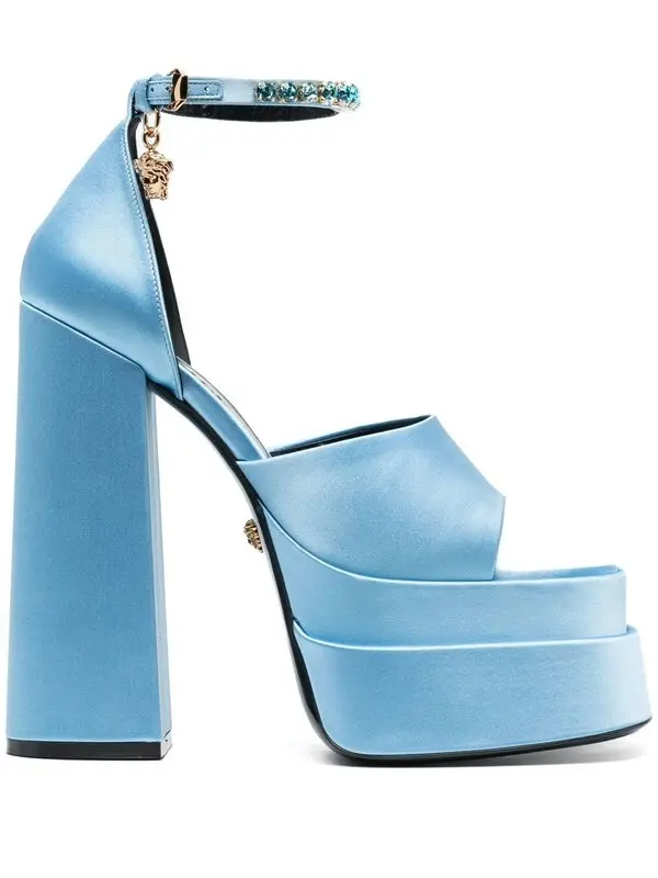 Versace Medusa Charm Platform Sandals