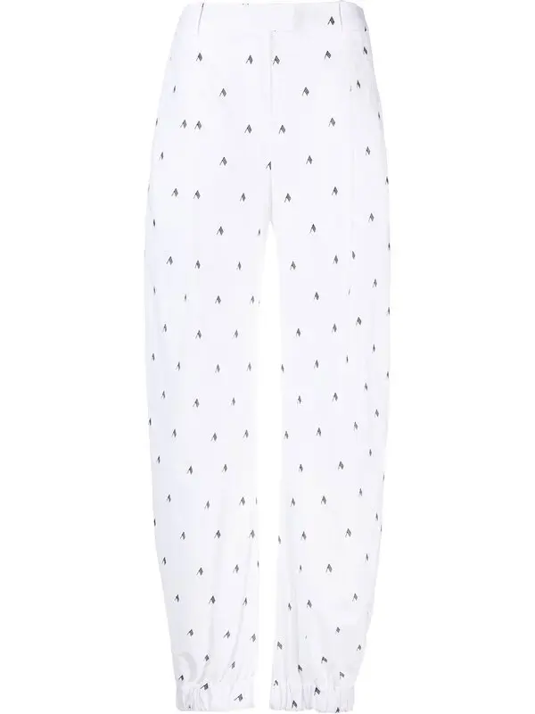 Attico Rey Logo-print Wide-leg Trousers