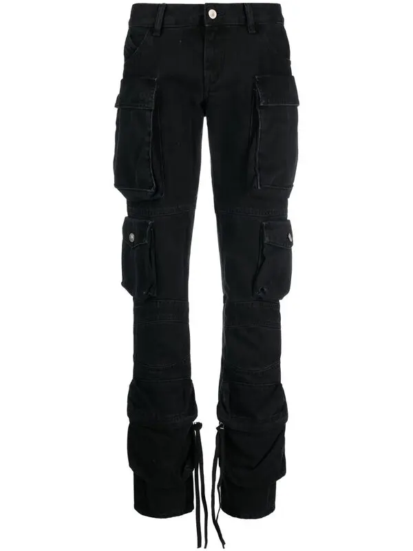 Attico Mid-rise Straight-leg Jeans - Black