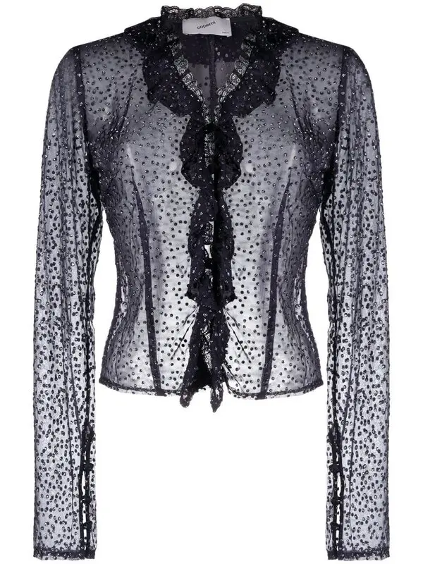 Coperni Crystal Embellished Blouse