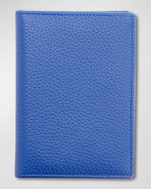 ROYCE NEW YORK Personalized Leather Rfid-blocking Passport Case - Cobalt Blue