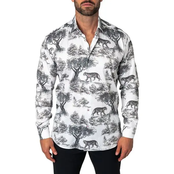 MACEOO Fibonacci Regular Fit Kingdom Button-up Shirt