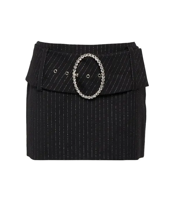 Alessandra Rich Low-rise Pinstriped Miniskirt