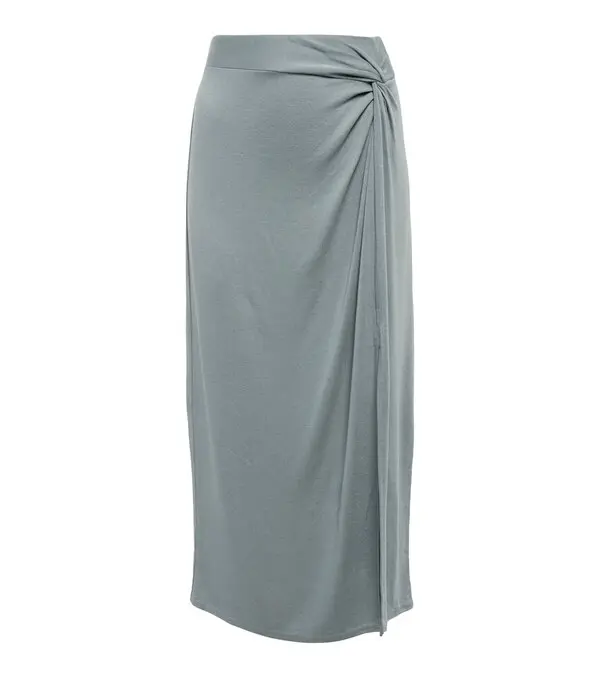 Vince Side Twist Midi Skirt