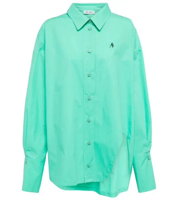 Attico Diana Cotton Canvas Shirt - Green