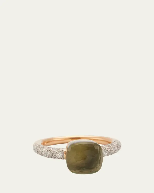 Pomellato Nudo Petit Ring With And Diamonds - Two Tone Gold