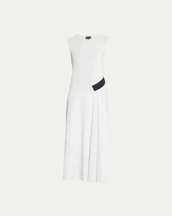 Giorgio Armani Maxi Dress With Colorblock Detail - Ice