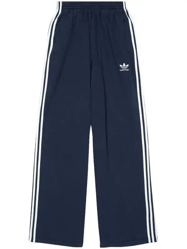 Balenciaga X Adidas Wide-Leg Track Pants - Blue | Editorialist