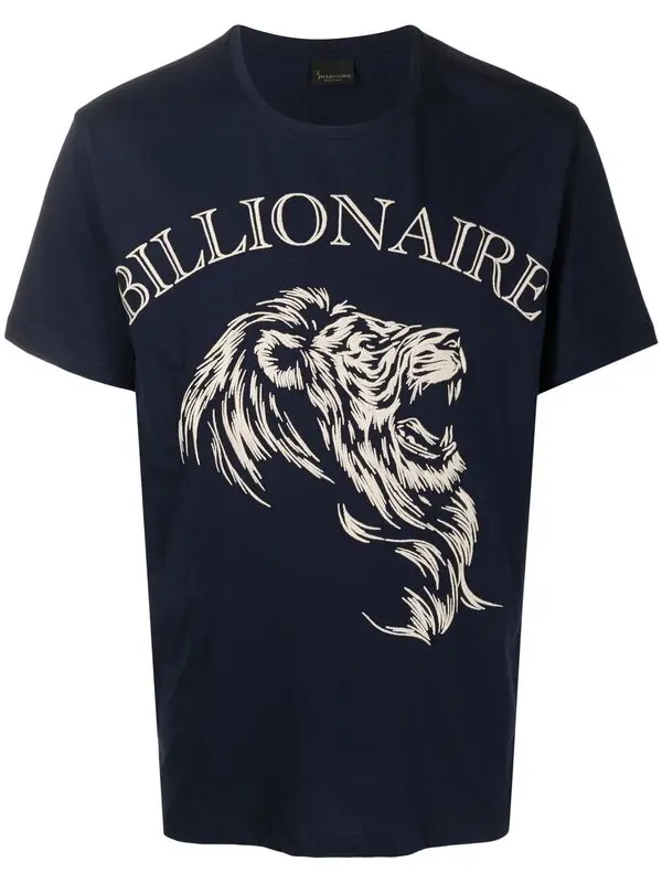 BILLIONAIRE Graphic-print Cotton T-shirt - Blue