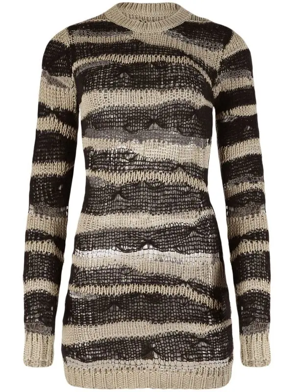 RtA Akamu Striped Mini Dress