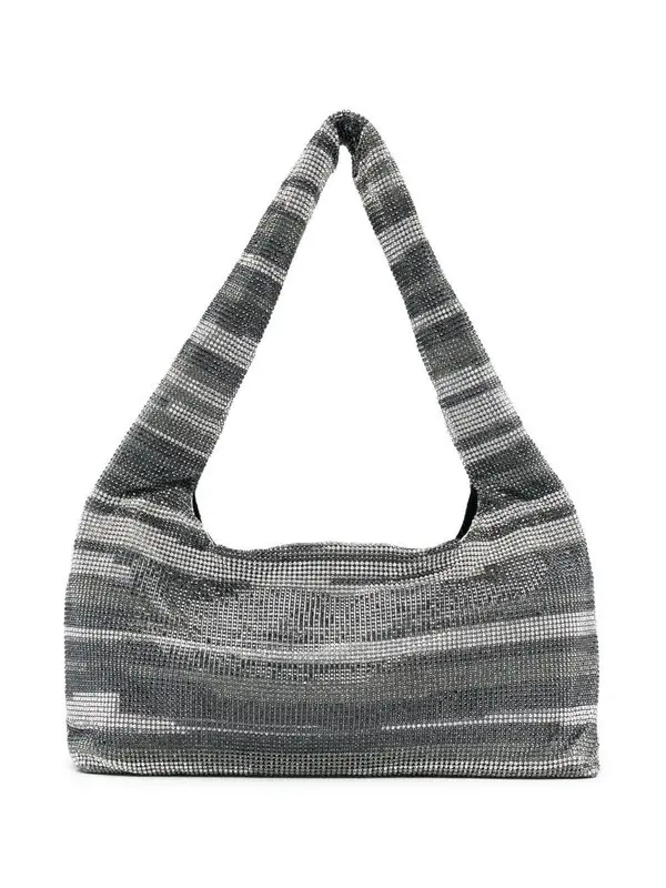 Kara Armpit Crystal-embellished Mesh Bag