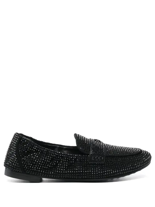 Tory Burch Ballet Leather Loafers - Black