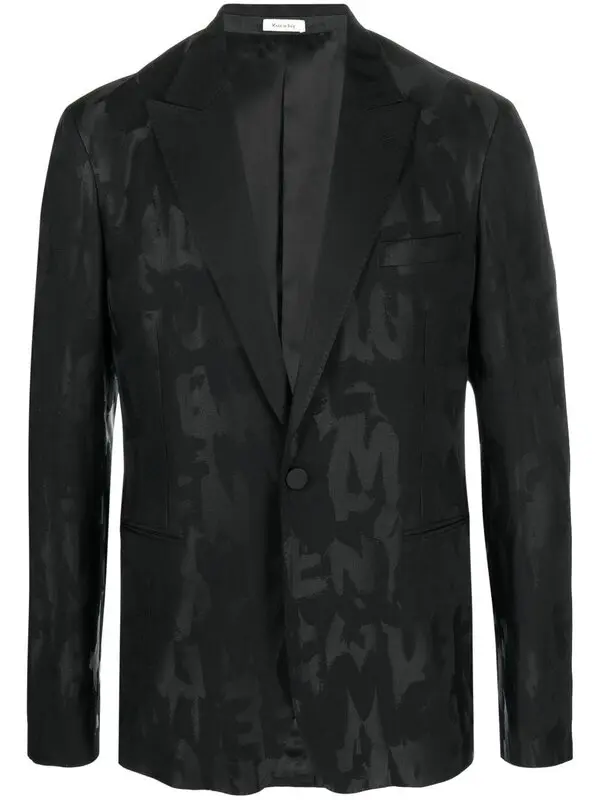 Alexander McQueen All-over Logo-print Blazer