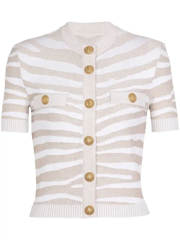Balmain Button-detail Knitted Cardigan