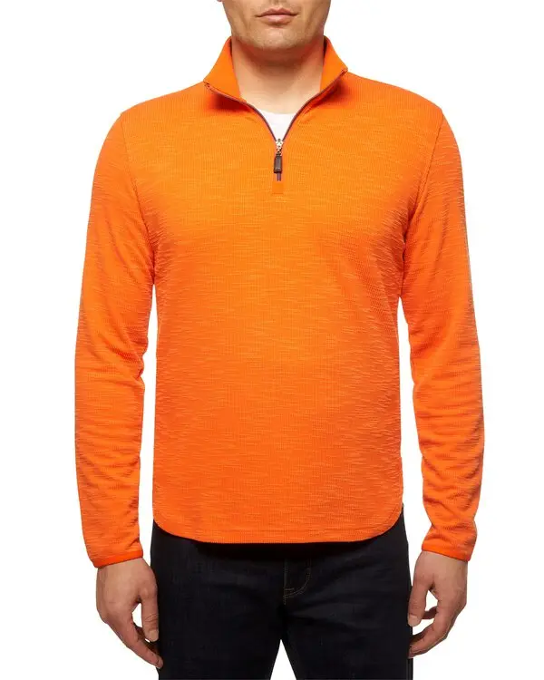 Buy Robert Graham Adrift Quarter-zip Knit Sweater - Orange At 51% Off ...