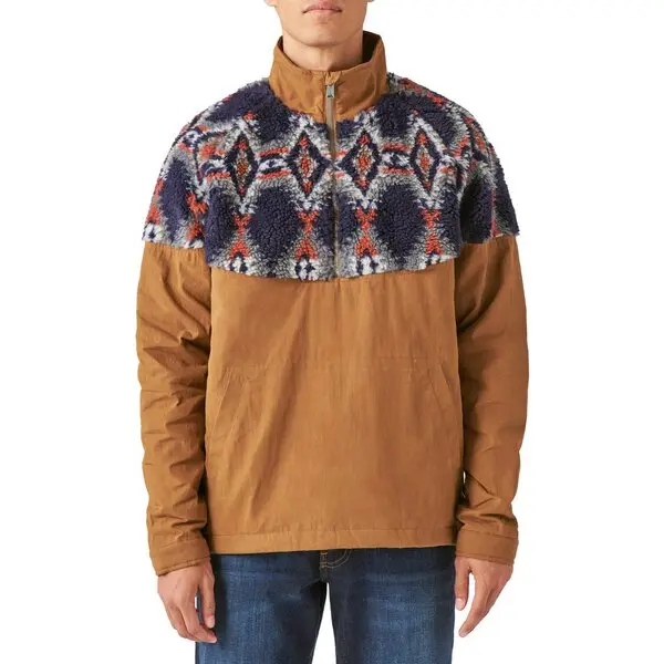 Lucky Brand Printed Faux Shearling Anorak