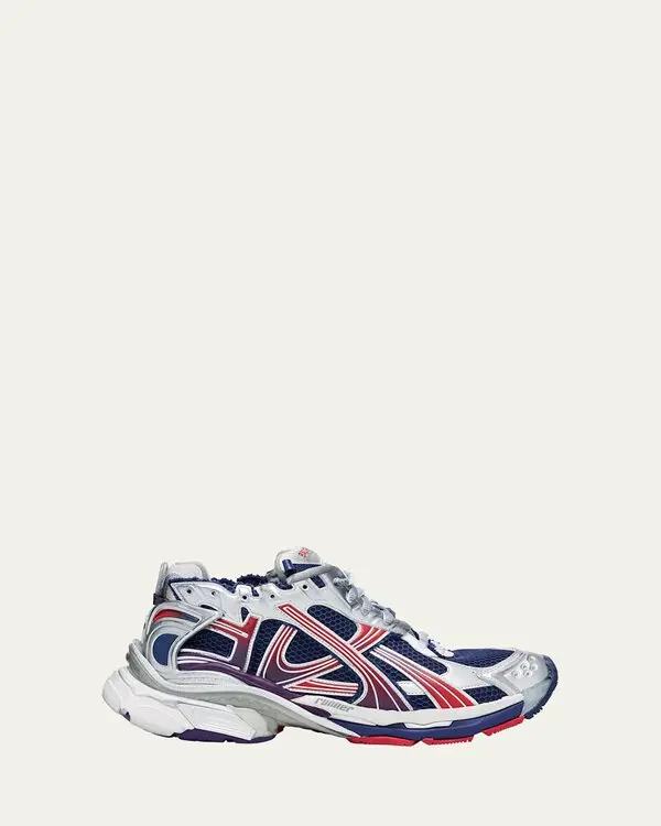Balenciaga Runner Sneakers - Dk Blu/gry/red