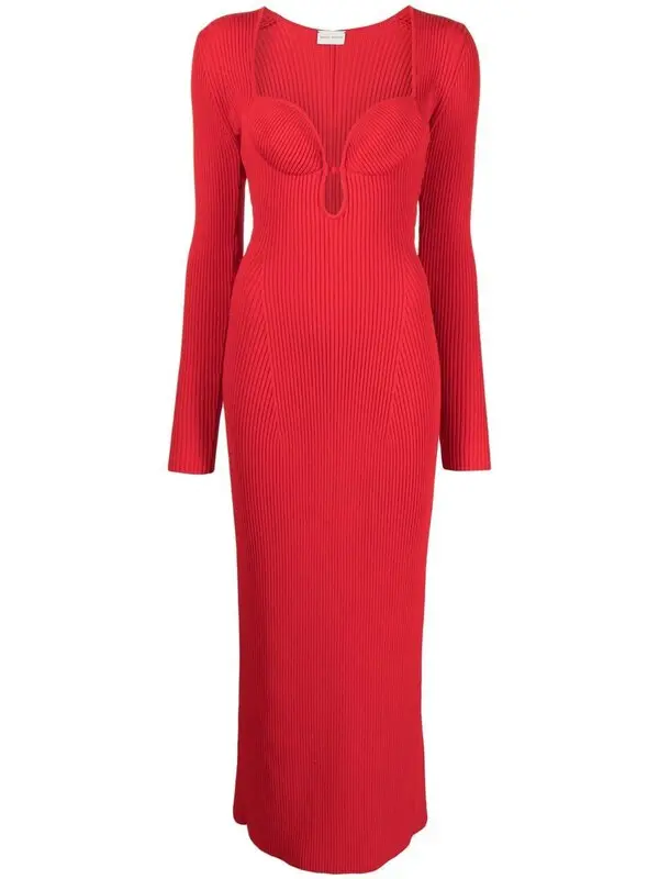 Magda Butrym Ribbed Knitted Maxi Dress