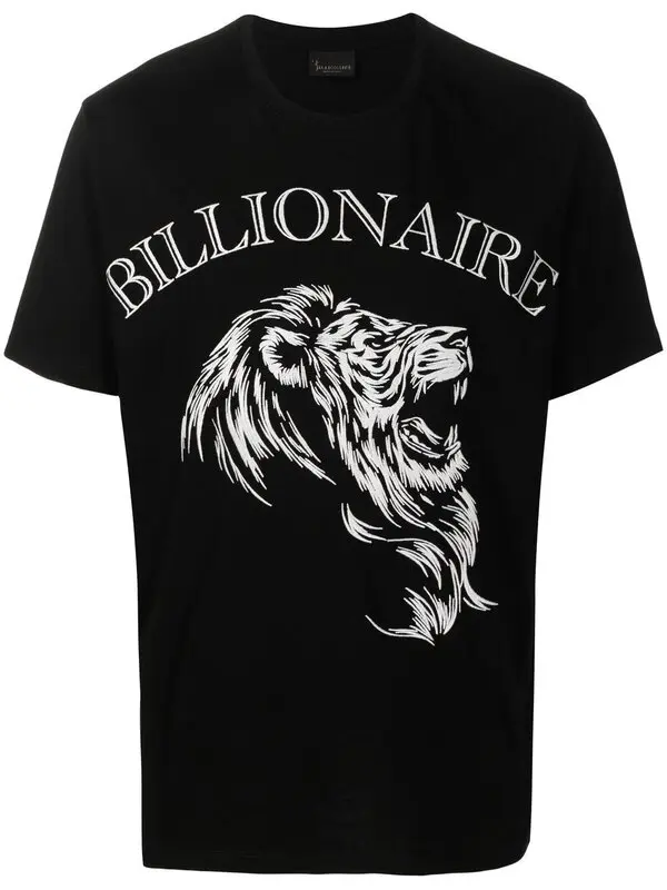 BILLIONAIRE Graphic-print Cotton T-shirt - Black