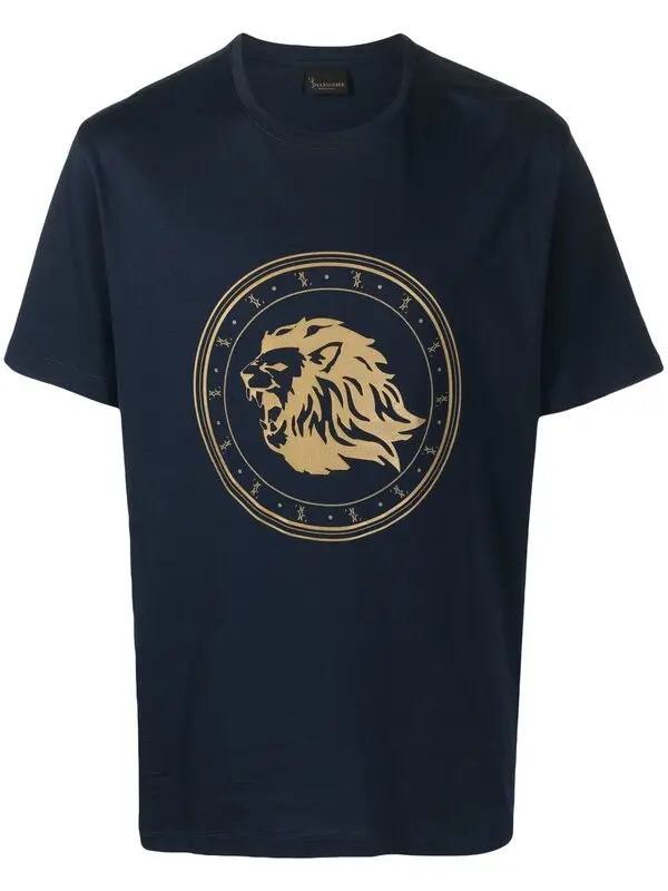 BILLIONAIRE Flocked-logo Short-sleeved T-shirt - Blue