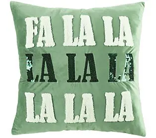 LUSH DECOR And Fa La La La Decorative Pillow 20x20 By