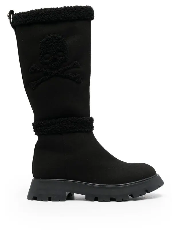Philipp Plein Skull Bones Mid-calf Boots