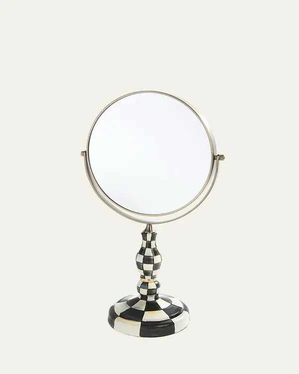 MACKENZIE-CHILDS Courtly Check Vanity Mirror - Black/white | Editorialist